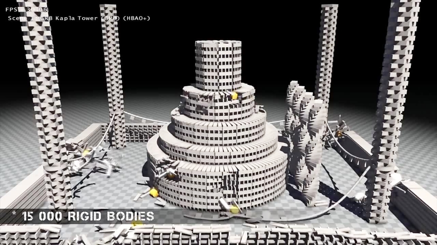 PhysX GPU Rigid Body simulation