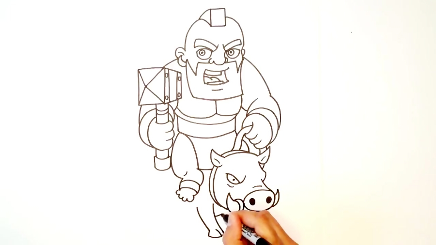 How to Draw Hog Rider | Clash of Clans