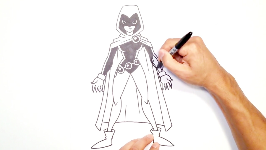How to Draw Raven | Teen Titans