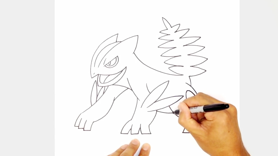 How to Draw Sceptile and Swampert Fusion | ART CHALLENGE