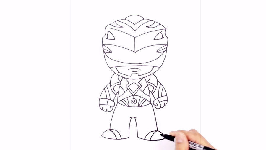 How to Draw Red Ranger | Power Rangers