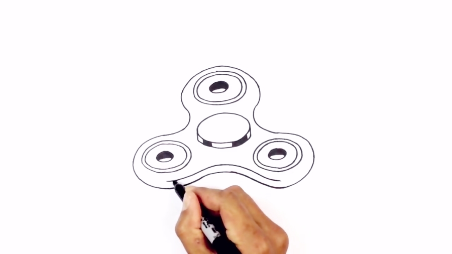 How to Draw Fidget Spinner | Drawing Tutorial
