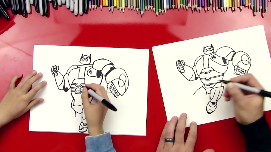 How To Draw Baymax With Armor (Big Hero 6)