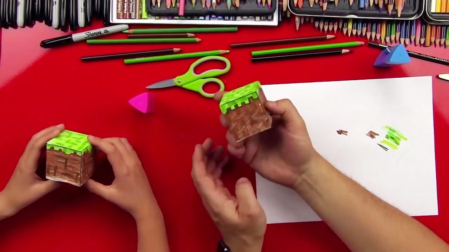 Minecraft Block Cutout (Papercraft Grass Block)