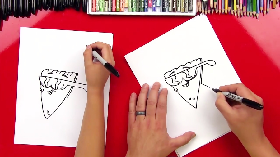 How To Draw Pizza Steve