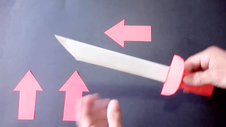 Como hacer un HACHA de papel - how to make a paper ax