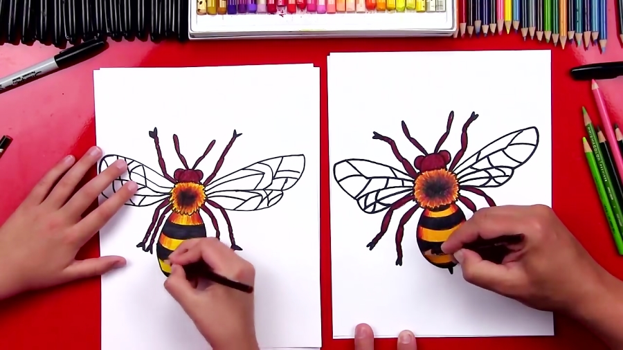 How To Draw A Realistic Bee