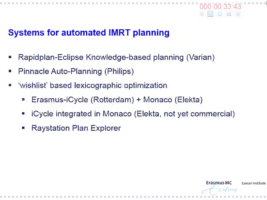 Fully automated IMRT planning; a solution for MICs?-B.Heijman