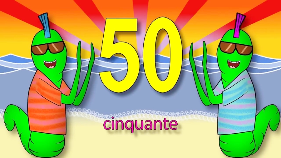 Les chiffres et les nombres de 50 à 70 - alain le lait (French numbers)