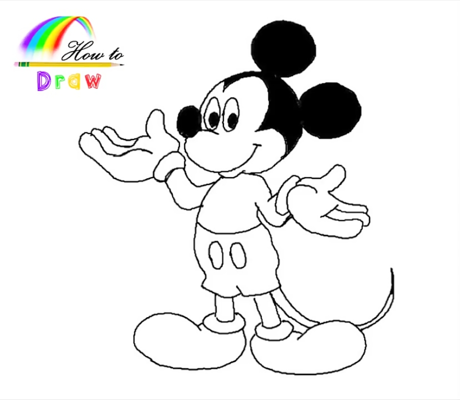 How to Draw Mickey Mouse Easy Step by Step