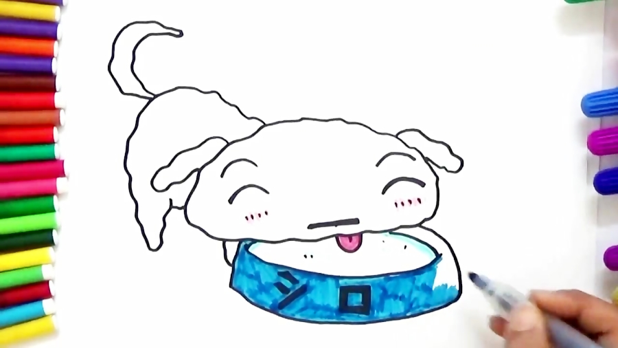 How to draw Shiro from Crayon Shin Chan for Kids | D4K