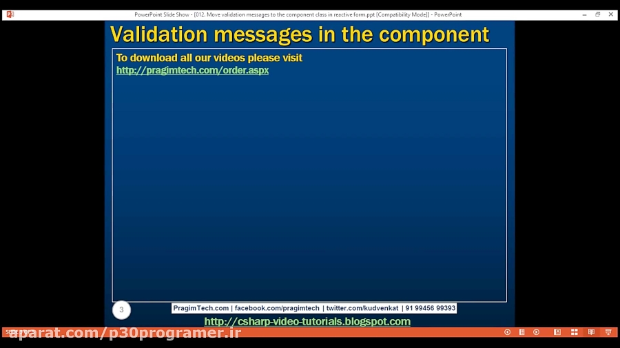 12 Move validation messages to the component class in reactive form