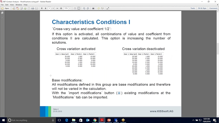 Tooth Flank Modification Sizing in KISSsoft