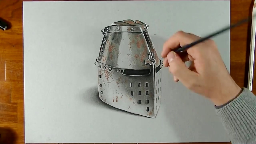 How to draw iron and rust