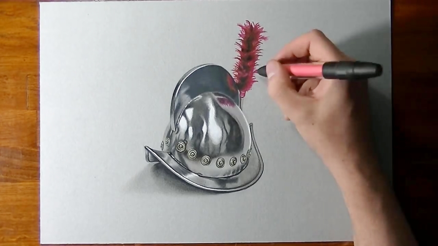 How to draw a 3D helm