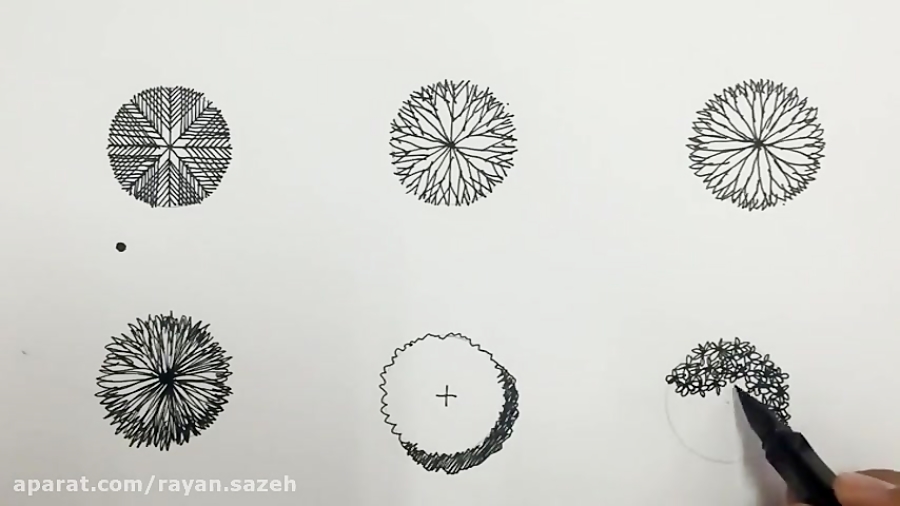 آموزش نحوه ترسیم درخت در اسکیس و راندو