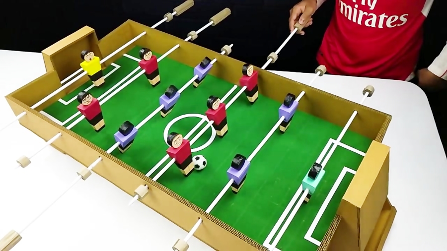 How to make FOOTBALL Table Board Game from Cardboard DIY at HOME Easy ...