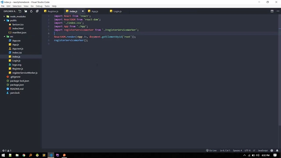 Reactjs App: Login Register