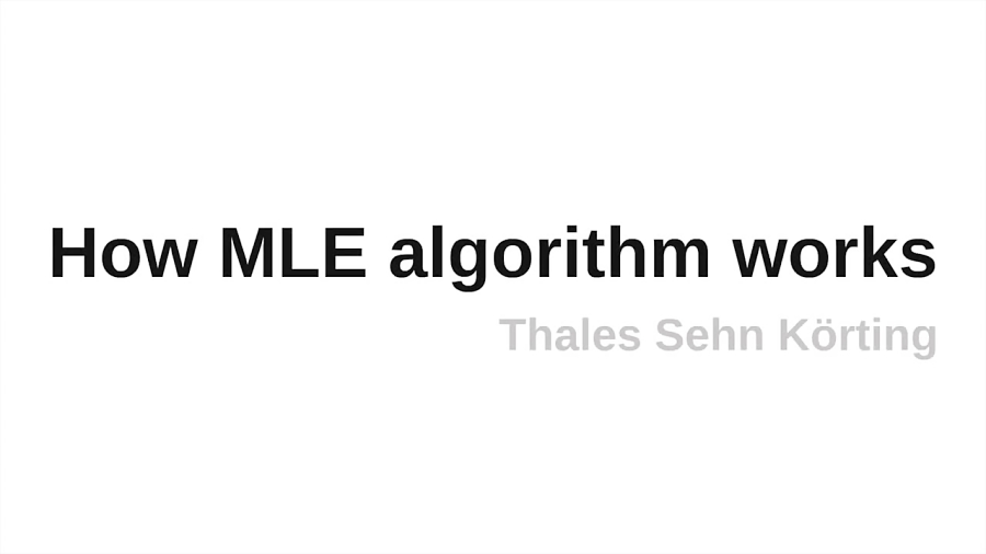 How MLE (Maximum Likelihood Estimation) algorithm works