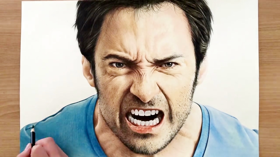 Speed Drawing Hugh Jackman [Drawing Hands]