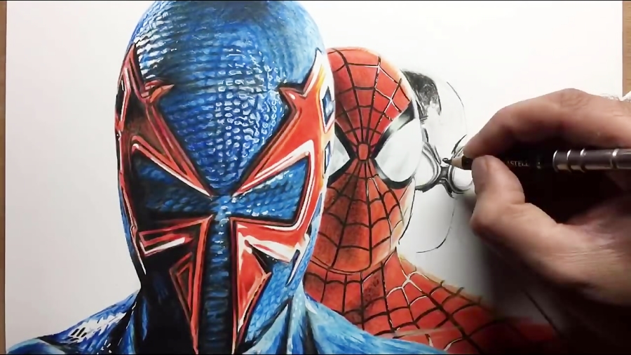Drawing: Spiderman Shattered Dimensions - Timelapse | Artology