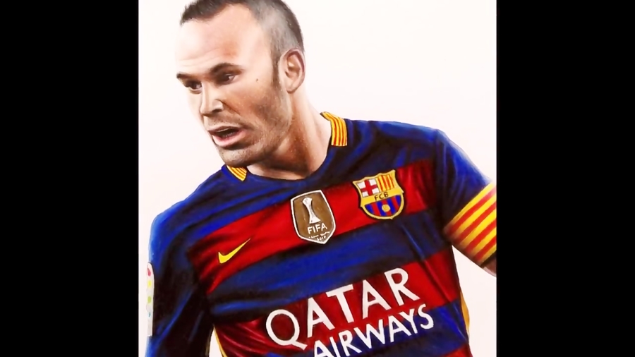 Tribute to Andres Iniesta - Speed Drawing