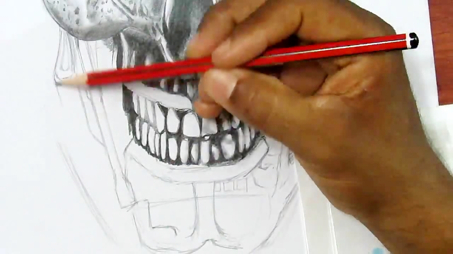 How to Draw The Terminator - Skull | Time Lapse