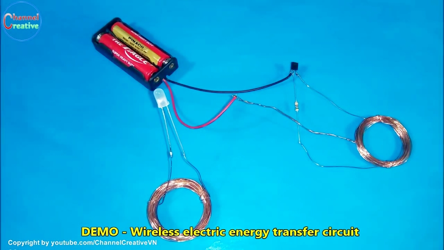 DEMO - Wireless electric energy transfer circuit (simple)