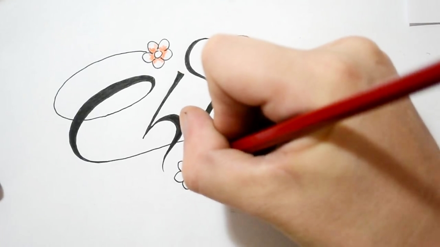 Name Tattoo Designs - Fancy Script Design Chloe Sketch 2