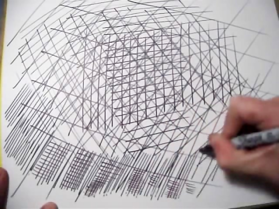 Drawing Lessons - Practicing Straight Lines - Cross Hatching Technique