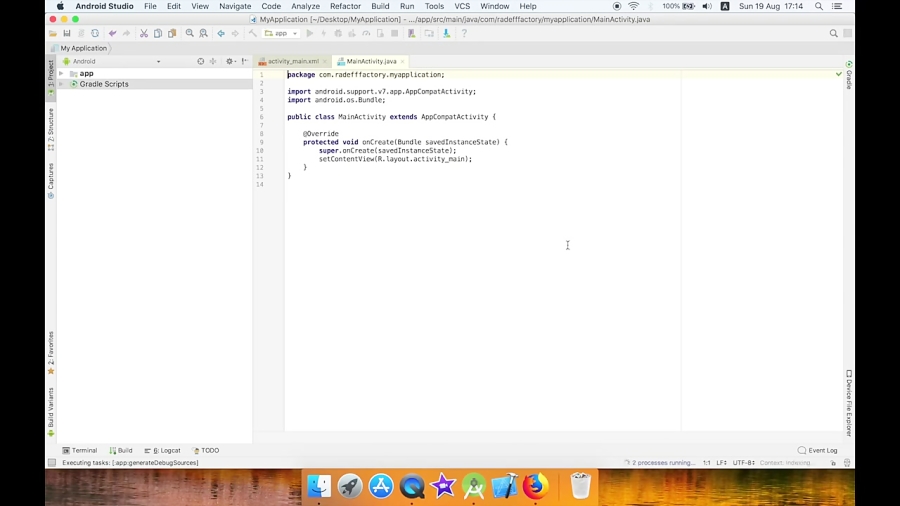 Hide app icon programmatically in Android Studio