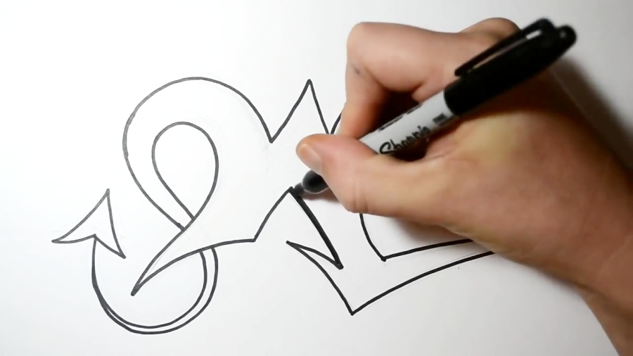 How to Draw Graffiti Letters - W