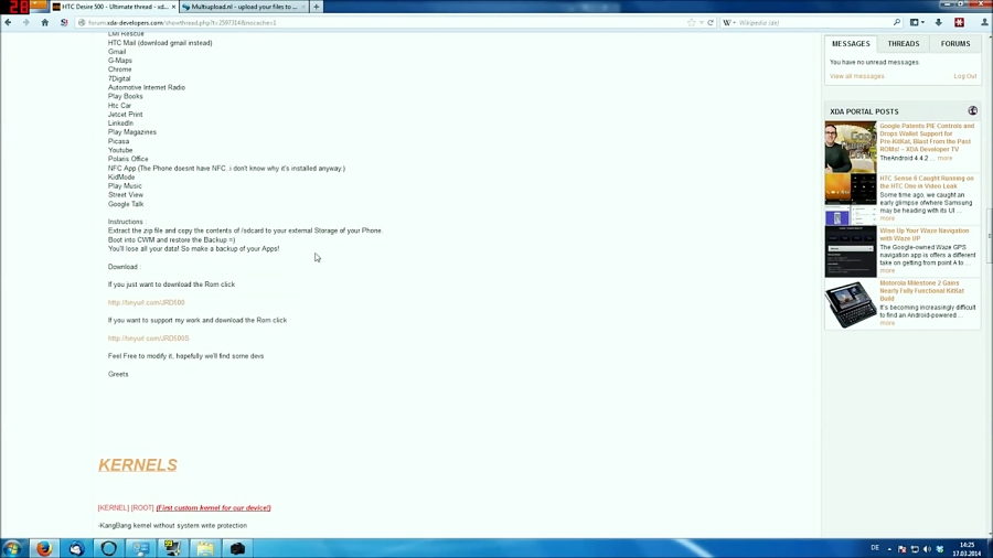How to flash a ROM on the HTC Desire 500 Part 2 (James ROM)