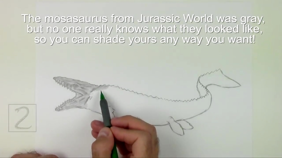 How to Draw Mosasaurus from Jurassic World