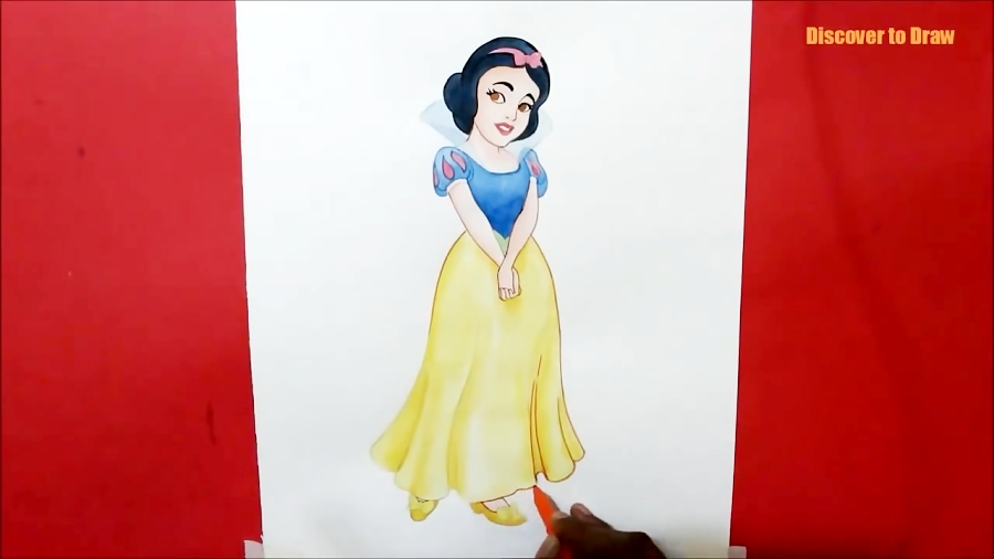 How to draw snow white the Disney princess