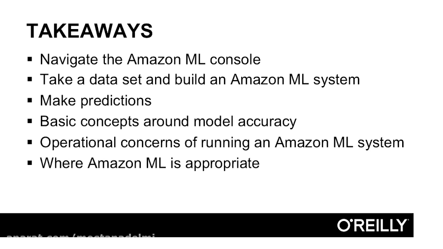 Oreilly Introduction to Amazon Machine Learning