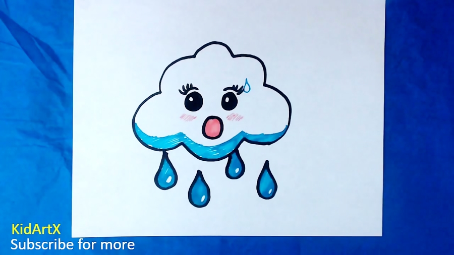 How to Draw Cute Cloud - Step by Step Simple Tutorial