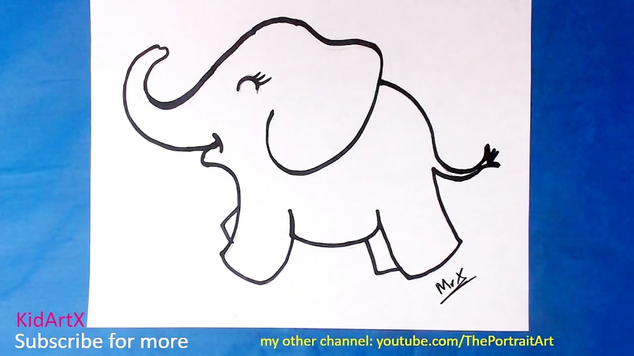How to Draw Super Simple Elephant - Step by Step Tutorial