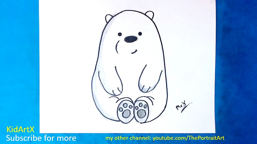 How to Draw Ice Bear (we bare bears) - Step by Step Tutorial