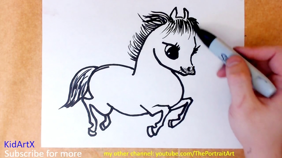 How to Draw cute Pony / Horse - Step by Step Tutorial