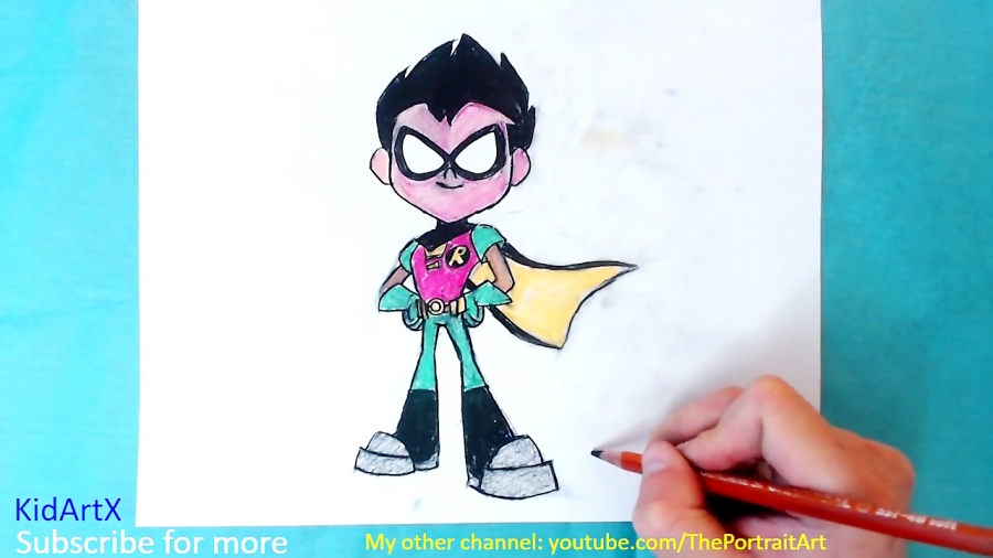 How to Draw Robin (Teen Titans) - Step by Step Tutorial