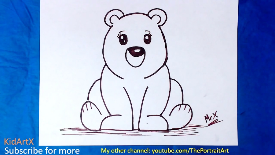 How to Draw Simple Bear - Step by Step Tutorial
