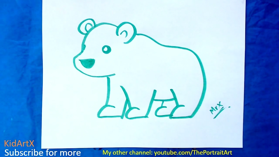 How to Draw Simple Bear - Step by Step Tutorial For Kids