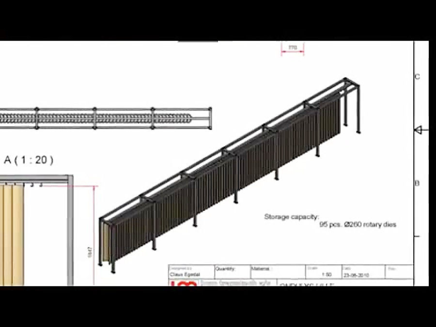 BCM vertical rotary die storage system