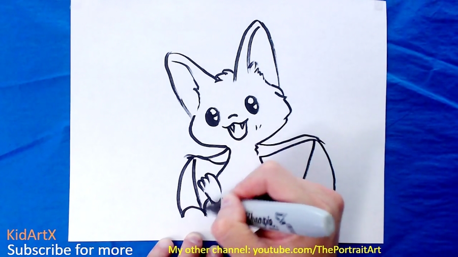 How to Draw Bat - Step by Step Tutorial For Kids