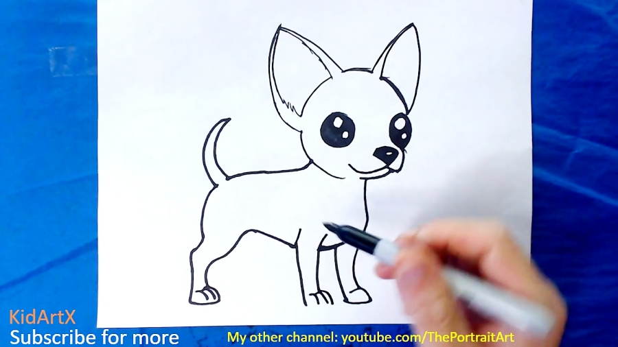 How to Draw Small Puppy Dog - Step by Step Tutorial For Kids