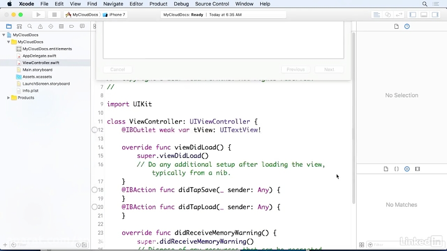 دانلود دوره ﻿iOS - یک زیر کلاس از UIDocument ایجاد کنید...