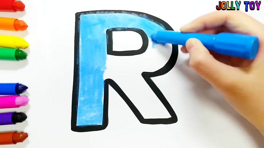 Learn Alphabet A to Z coloring and drawing Learn Colors for kids ...