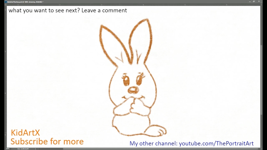 How to Draw Simple Bunny - Step by Step Tutorial For Kids