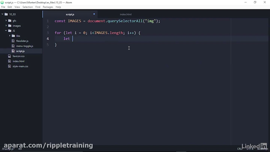 دانلود آموزش ﻿JavaScript - حلقه را از طریق تمام تصاویر در سند...